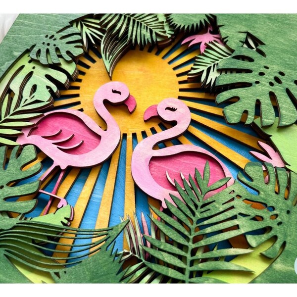 Flamingo Cutout - Etsy