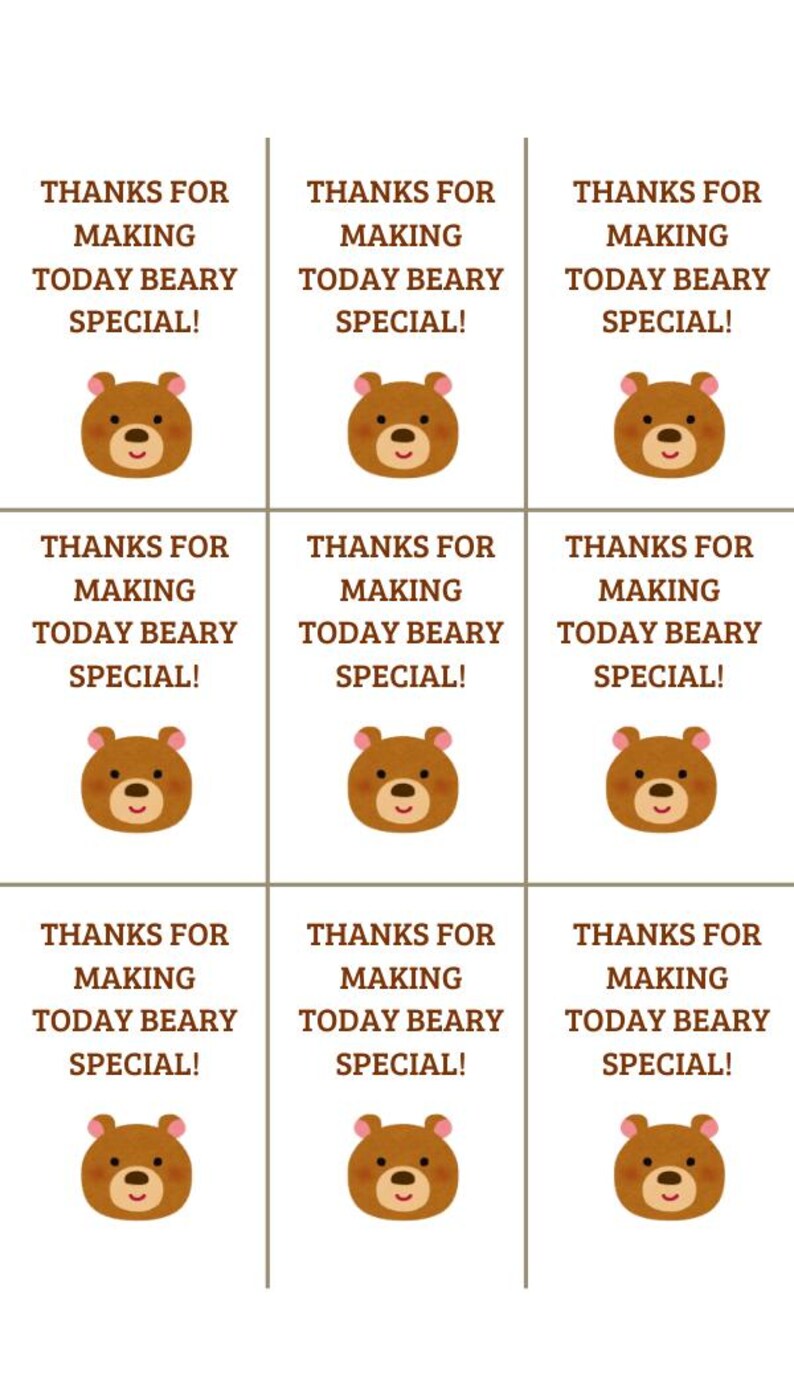 Beary Special Thank You - Etsy