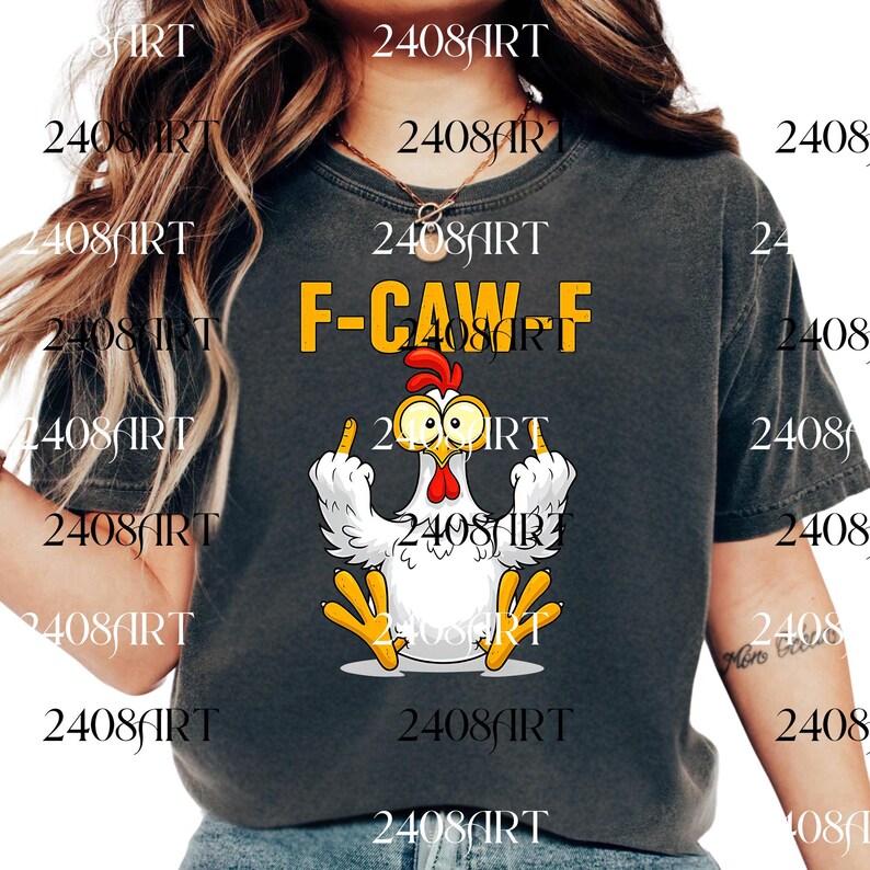 F-caw-f Chicken PNG, F-caw-f Digital Download, F-caw-f Rooster ...