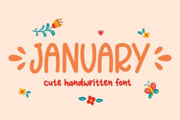 January Font, Fancy Font, Brush Font, Calligraphy Font,modern Font ...