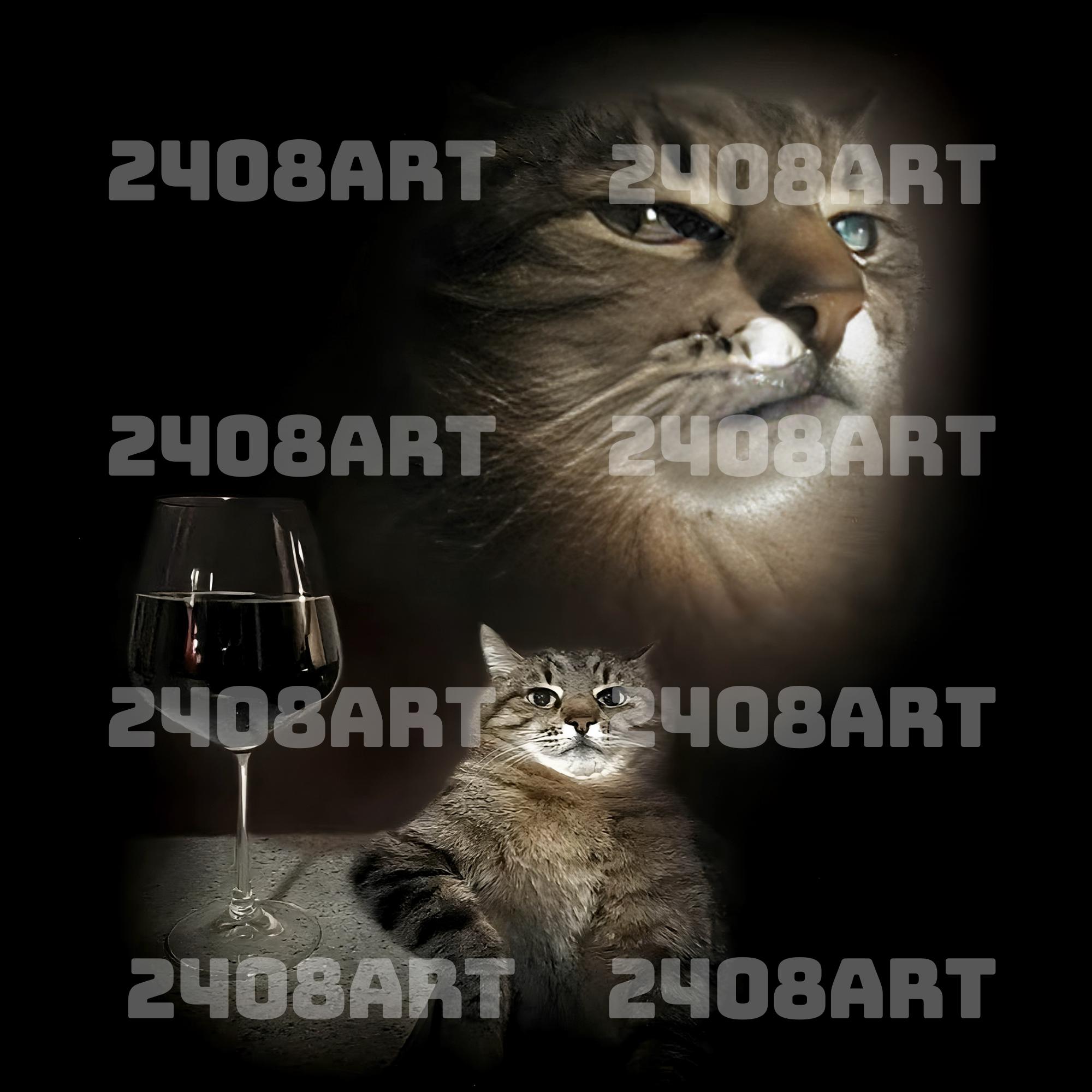 Retro Funny Vintage Png, Cat Portrait Png, Unisex Meme Cringe Funny ...