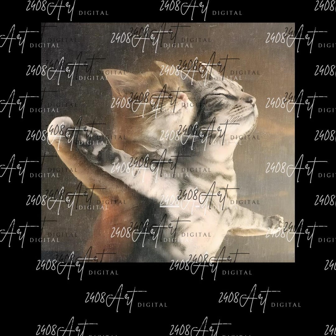Cute Cat PNG, Meme Cat SVG, 90s Style Sublimation, Digital Download ...