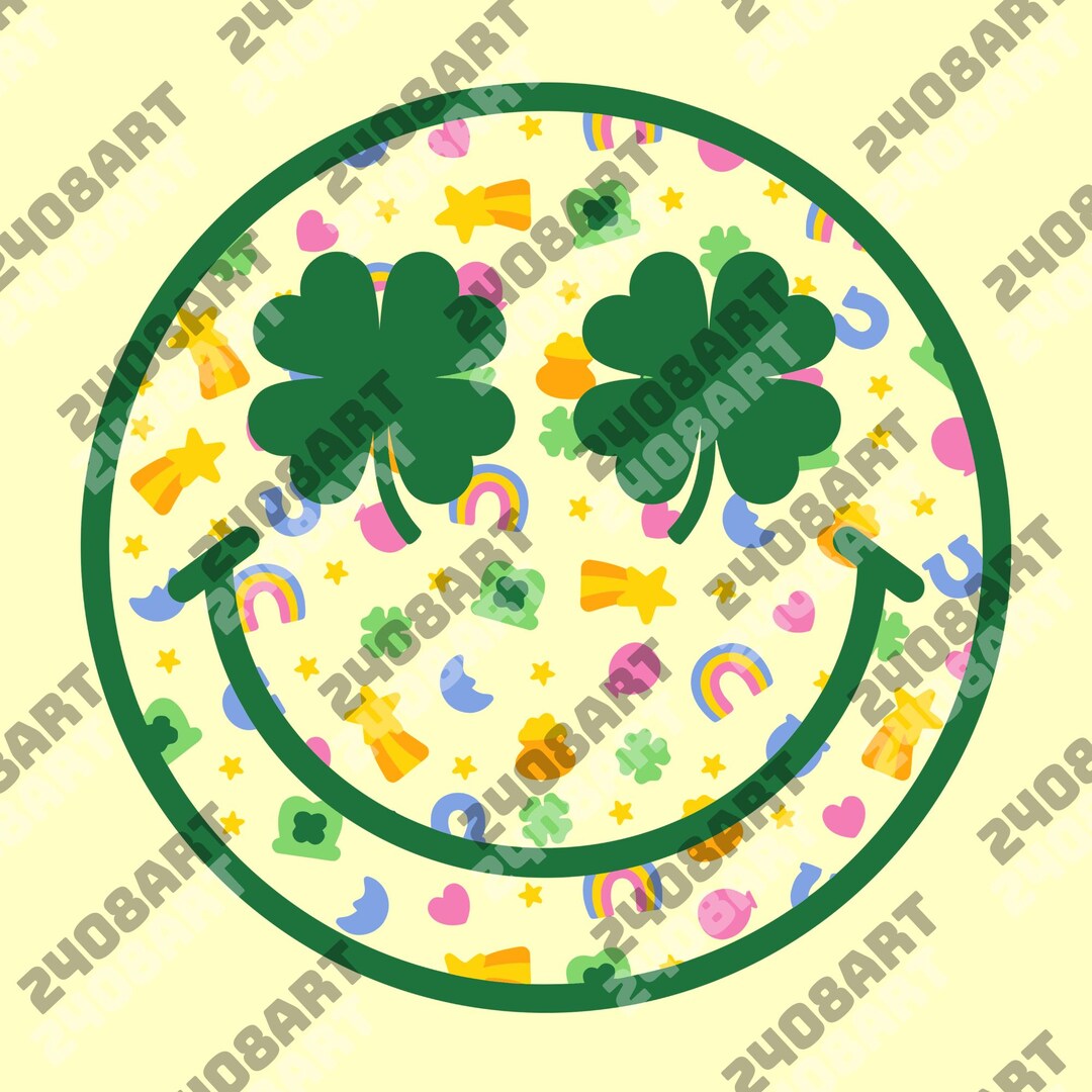 Retro Lucky Smiley Png, Retro Lucky Emoji Png, Lucky Charm Smiley Face ...