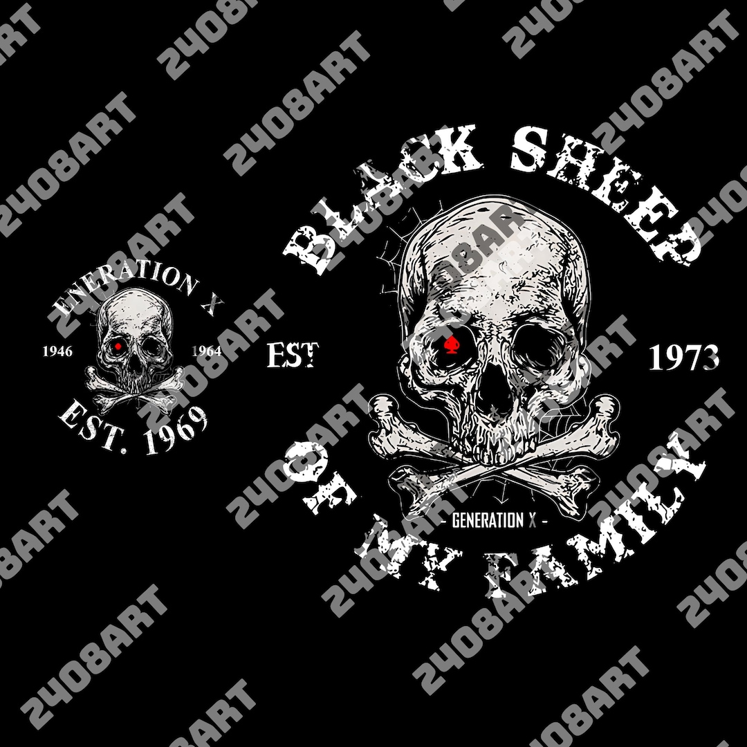 Generation X Custom Year Badass Generation Png, Black Sheep of My ...