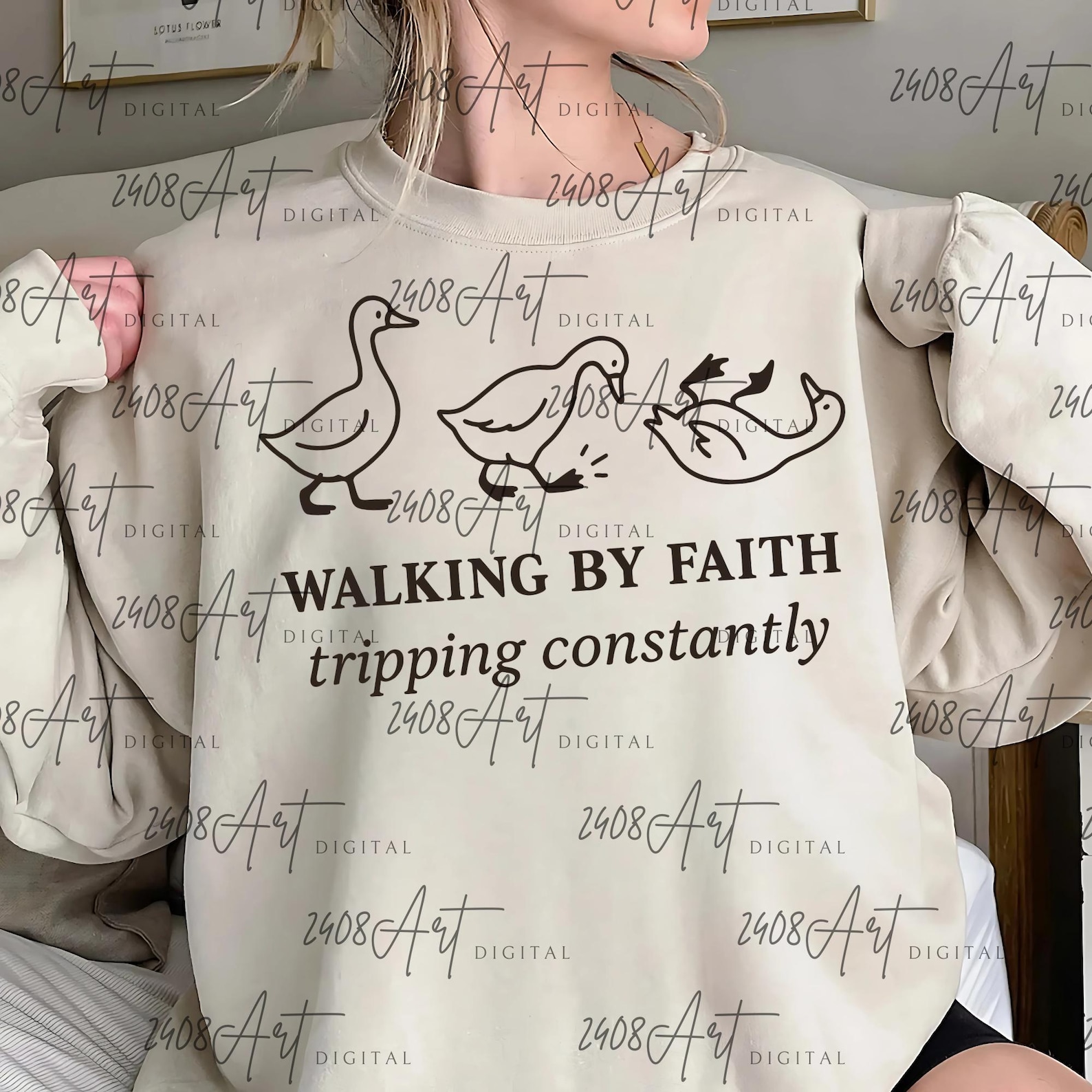 Walking by Faith Tripping Constantly PNG, Three Goose Sublimation, DTF ...