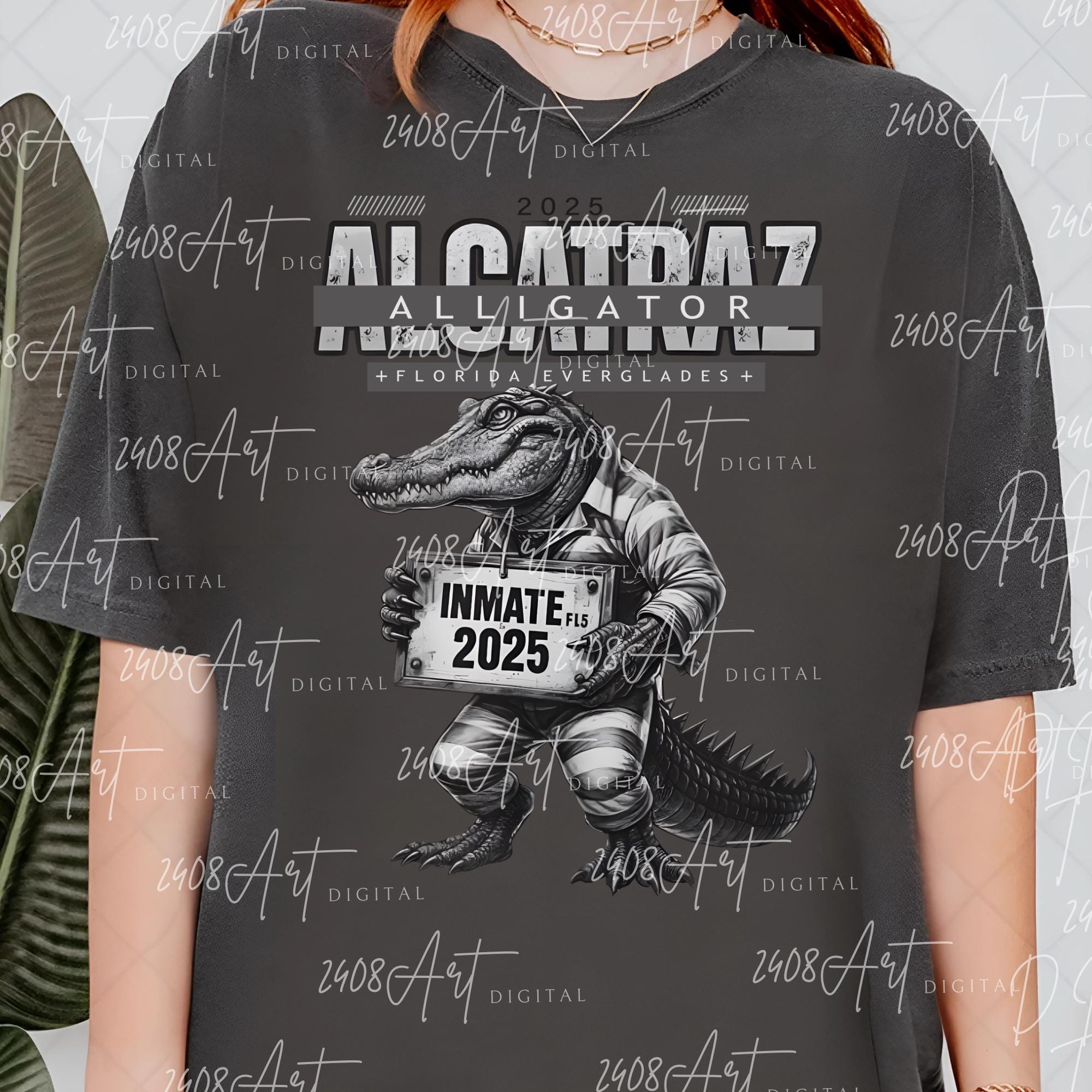 Vintage Meme Gator Prison PNG, Alligator Alcatraz Inmate 2025 Parody ...