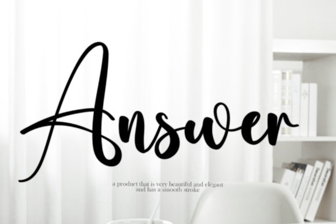 Answer Font, Display Font, Script Font, Wedding Font, Modern Font ...