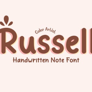 Russell Font, Comic Font, Cartoon Font, Display Font, Vintage Font ...