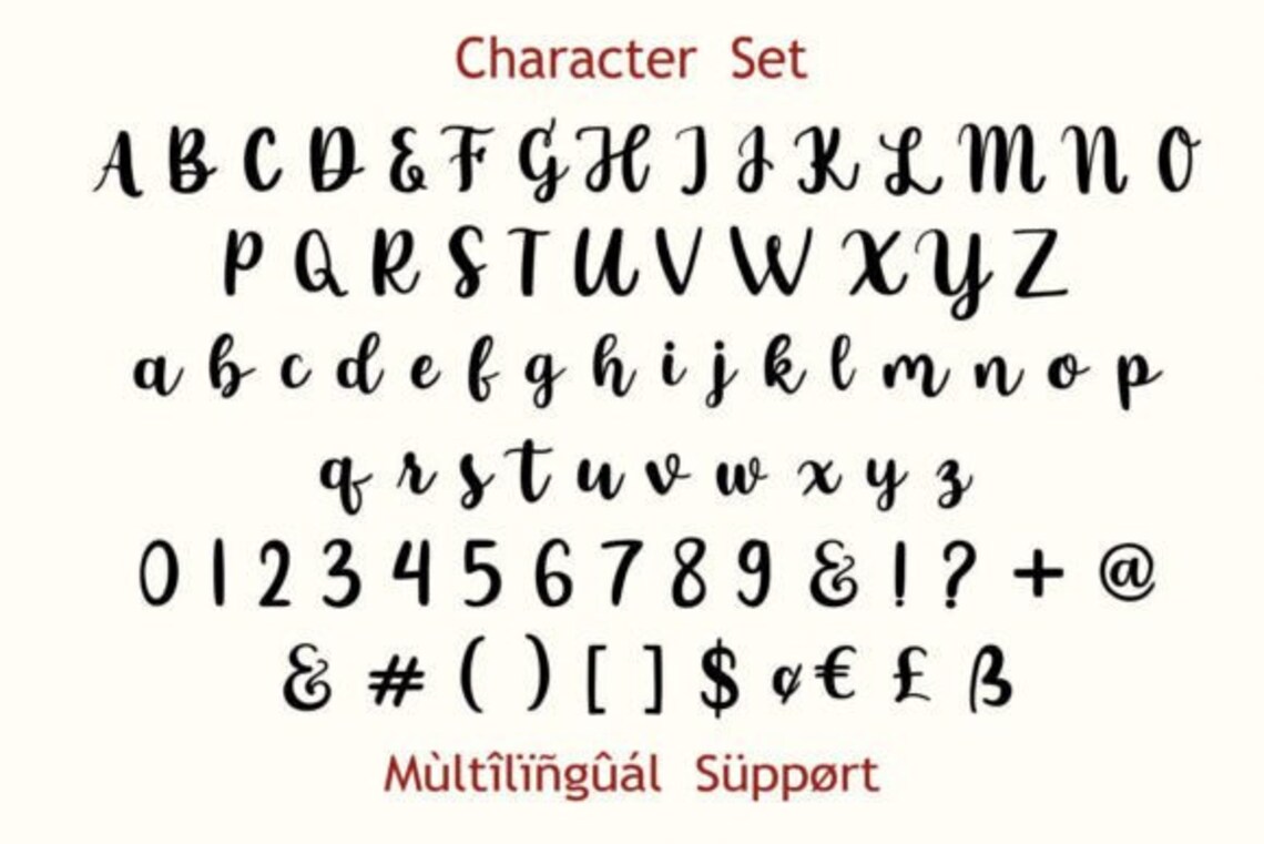 Girly Font, Fancy Font, Brush Font, Calligraphy Font,modern Font ...