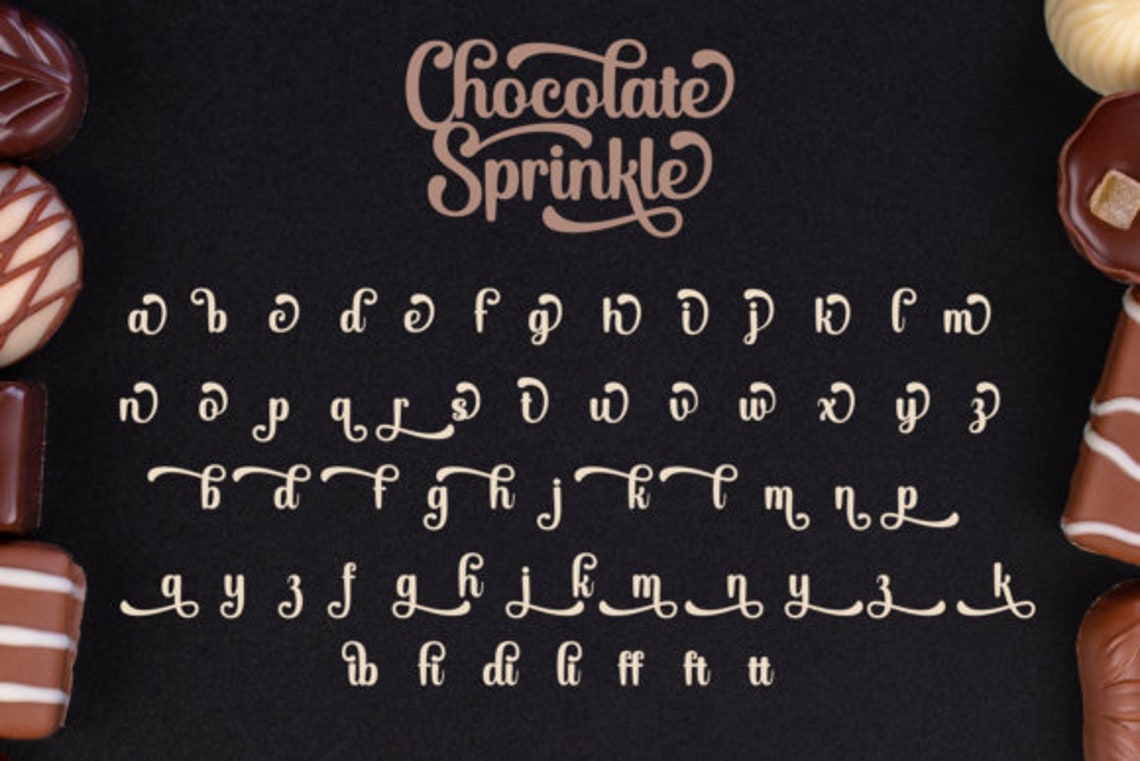 Chocolate Sprinkle Font, Unique Handwritten Font, Classic Serif Font ...