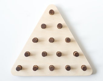 Wooden Noughts & Crosses Board Game Tic-tac-toe Birch - Etsy