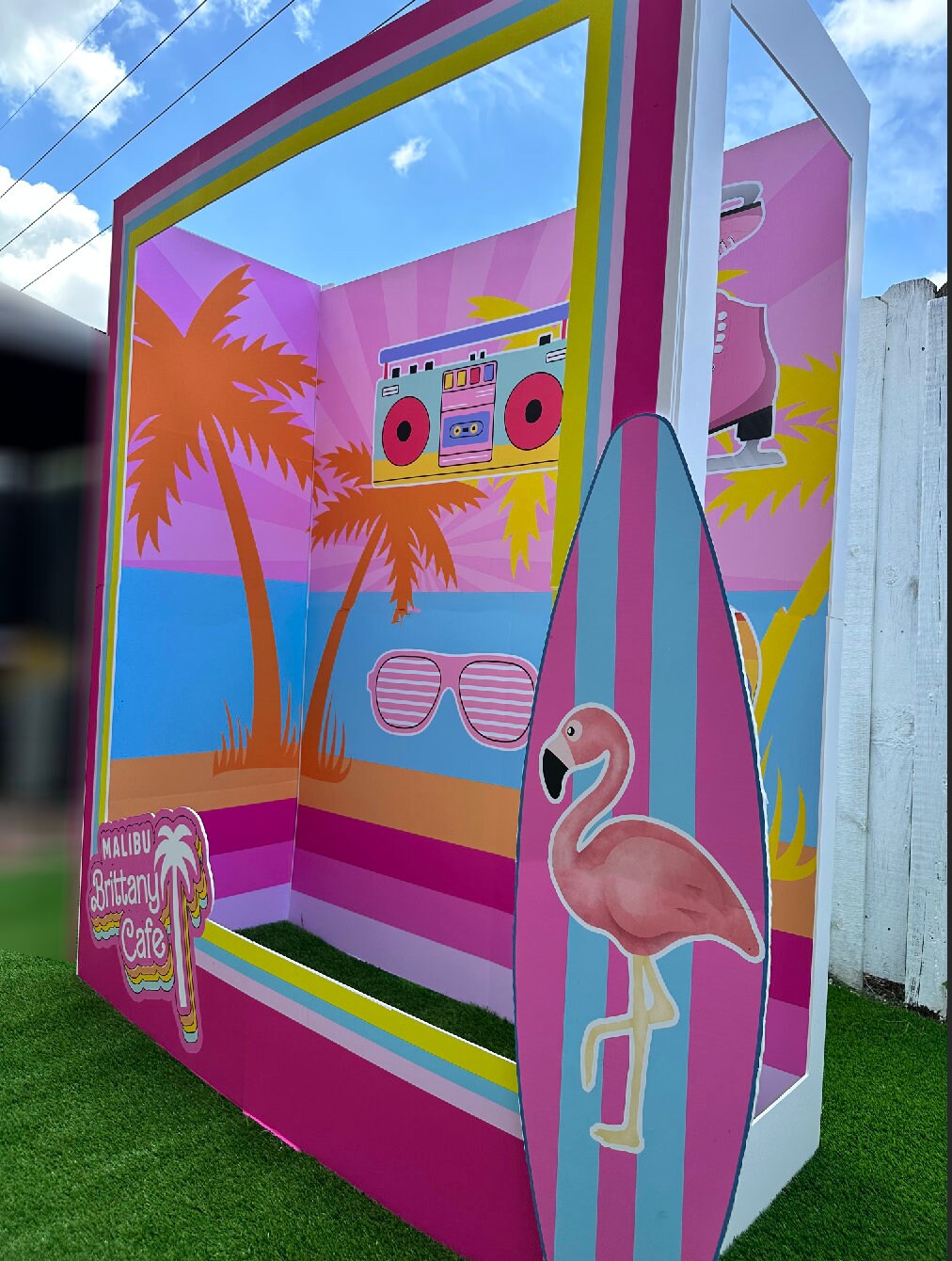 Malibu Cafe Photo Booth, 6.3ft by 5.4ft, Custom Name, Malibu Cafe Photo ...