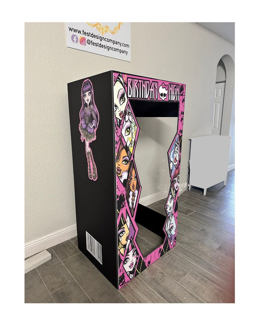 Birthday High Photo Booth Birthday Photo Box Silver Curtains - Etsy