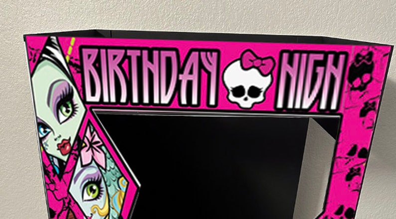 Birthday High Photo Booth, Birthday Photo Box, Monster - Etsy