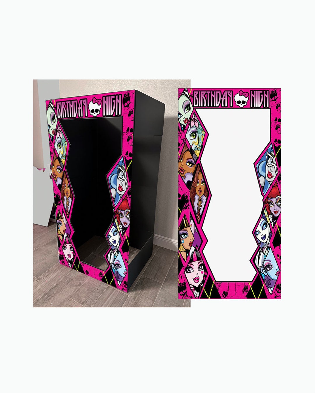 Birthday High Photo Booth, Birthday Photo Box, Monster - Etsy