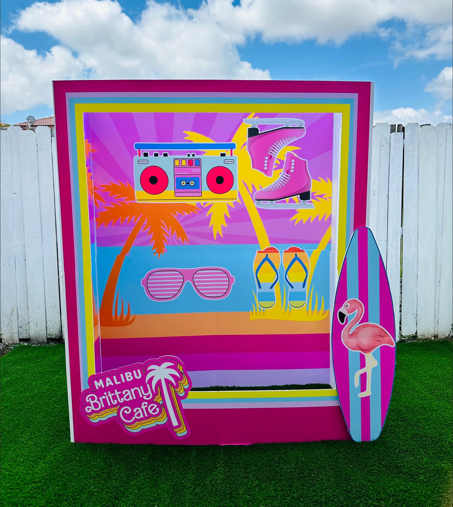 Malibu Cafe Photo Booth, 6.3ft by 5.4ft, Custom Name, Malibu Cafe Photo ...