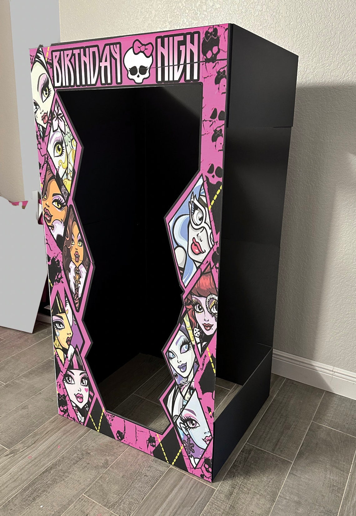 Birthday High Photo Booth Birthday Photo Box Silver Curtains - Etsy