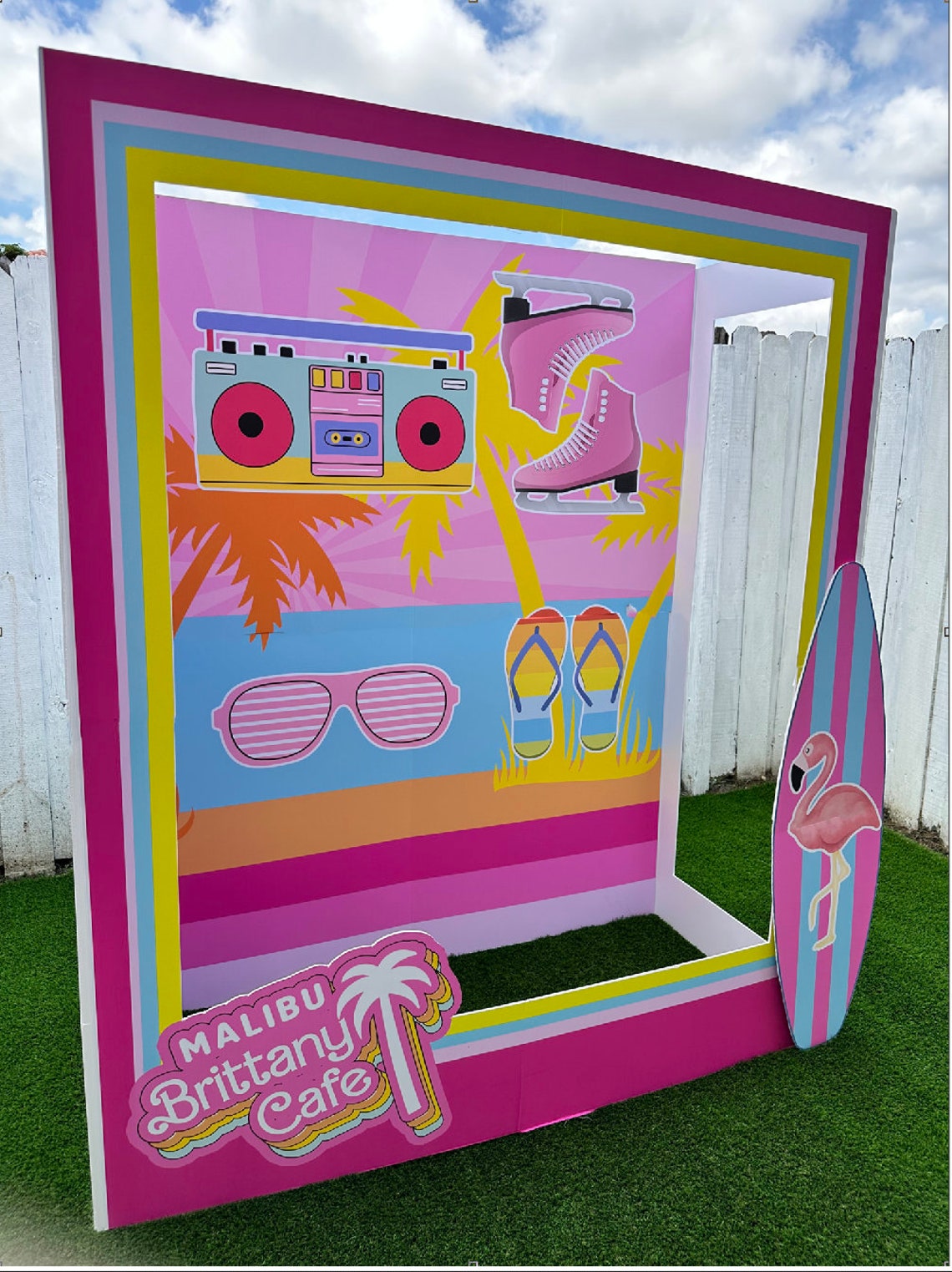 Malibu Cafe Photo Booth, 6.3ft by 5.4ft, Custom Name, Malibu Cafe Photo ...