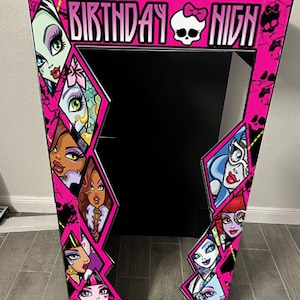 Birthday High Photo Booth, Birthday Photo Box, Monster - Etsy