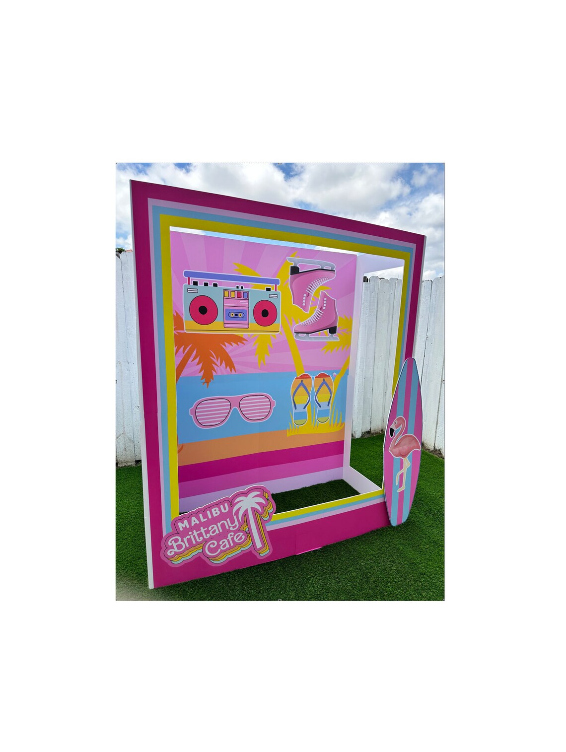 Malibu Cafe Photo Booth, 6.3ft by 5.4ft, Custom Name, Malibu Cafe Photo ...