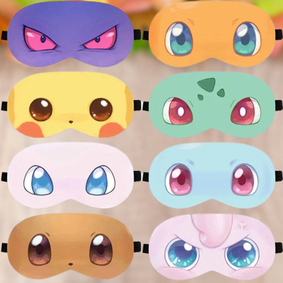 Pokemon Eye Mask, Mask for Sleep, Cartoon Design, Cool Sleep Mask, for ...