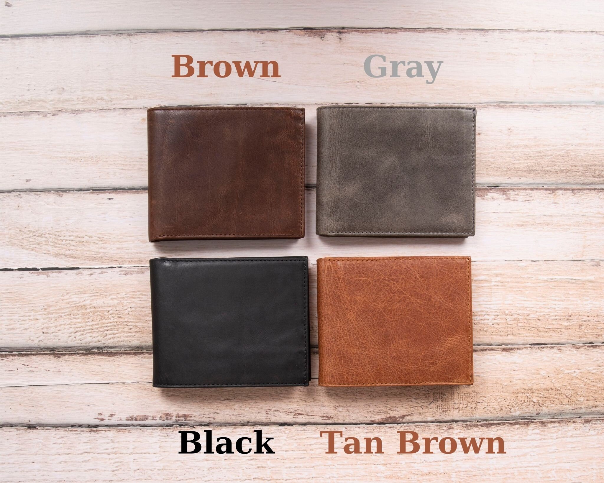 Custom Leather Bifold ID Wallet, Truck Driver Personalized Gift, Truck ...