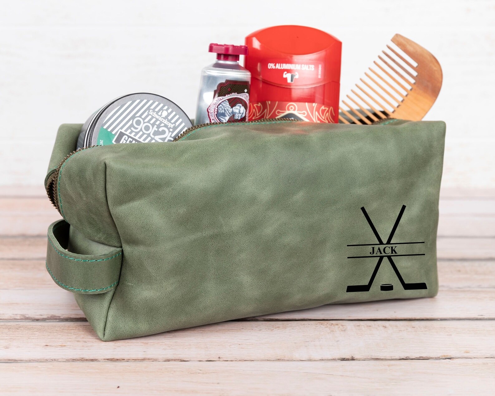 Football Team Dopp Kit, Football Coach Gift Leather Dopp Kit, Senior ...