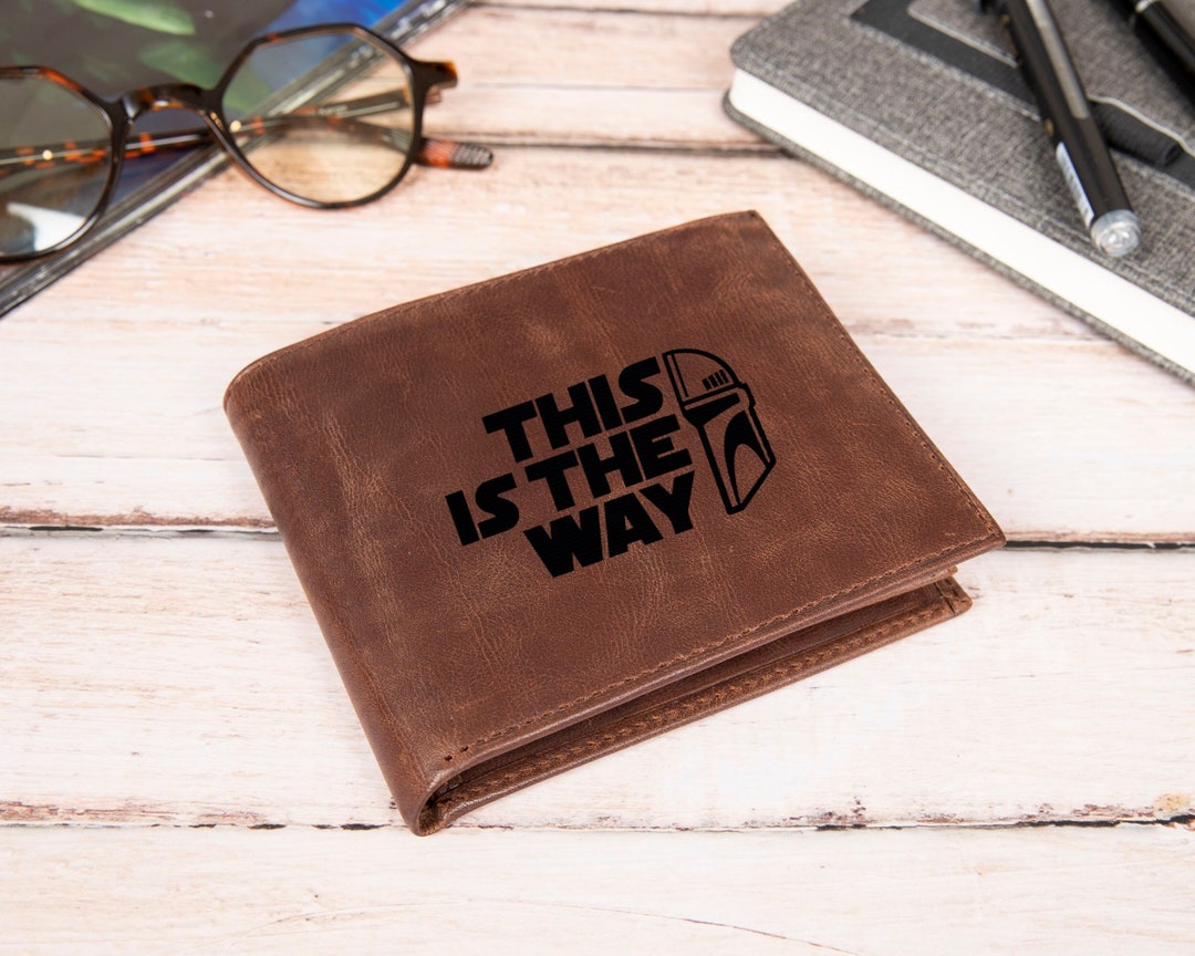 Star Wars Leather Bifold ID Wallet, Mens Leather Wallet, Bifold Wallet ...