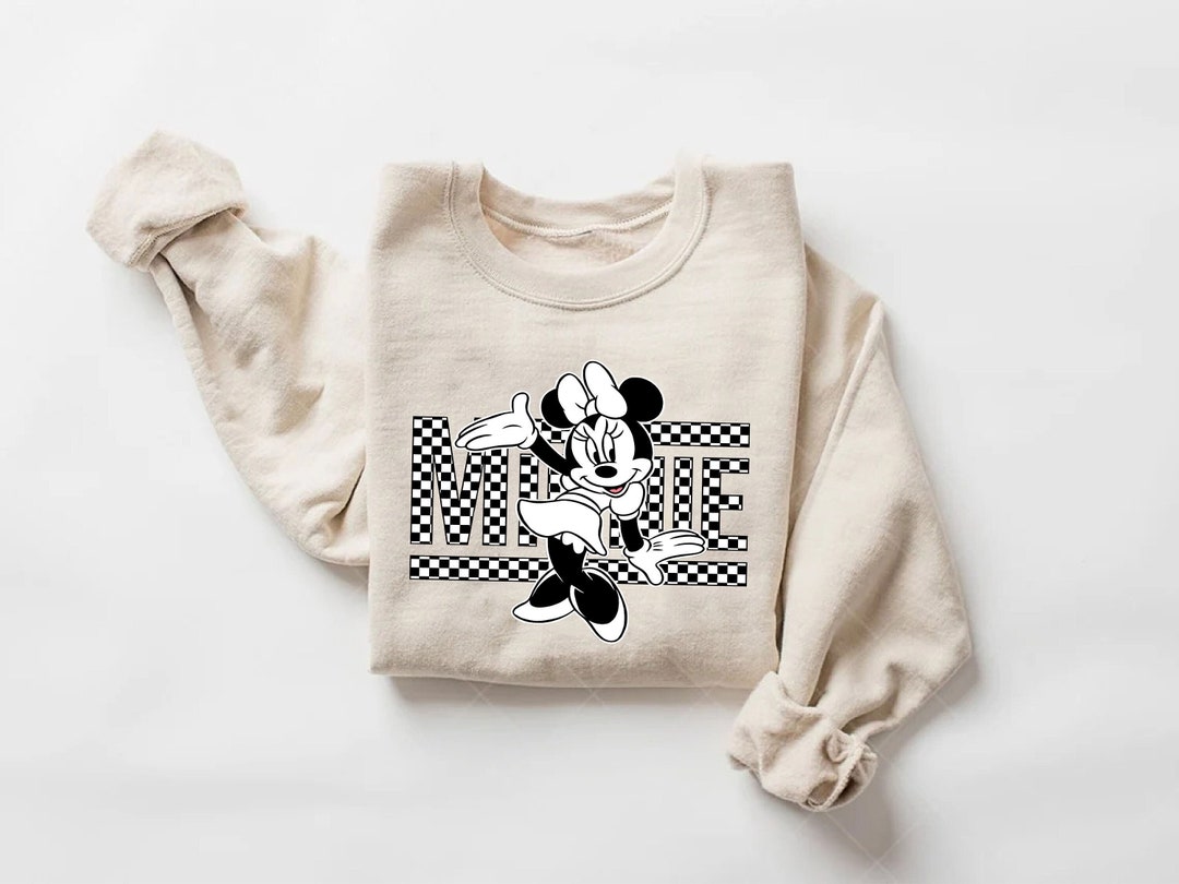 Checkered Minnie Shirt,vintage Minnie Mouse Sweatshirt,disney Matching ...