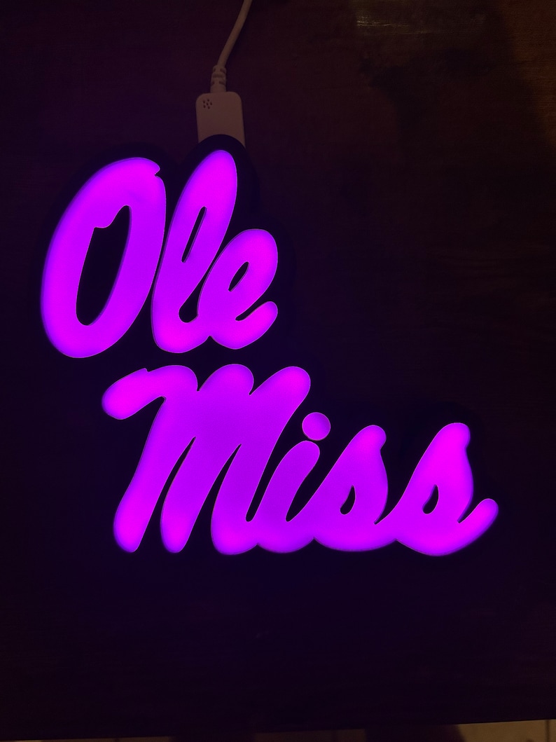 Ole Miss Neon RGB LED Sign - Etsy