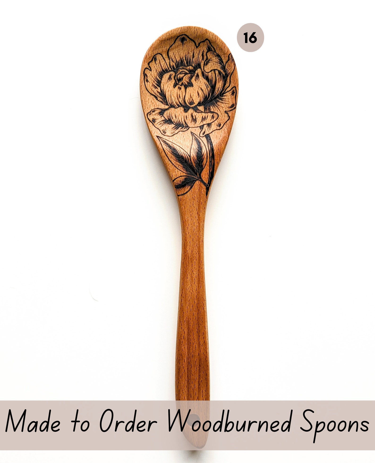 Woodburned Spoons Pyrography, Wood Spoon, Wooden Spoon, Kitchen Spoon ...