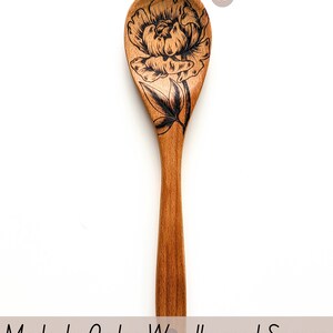 Woodburned Spoons Pyrography, Wood Spoon, Wooden Spoon, Kitchen Spoon ...