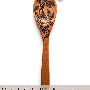 Woodburned Spoons Pyrography, Wood Spoon, Wooden Spoon, Kitchen Spoon ...