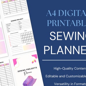 Editable Sewing Project Planner, Printable Sewing Project Planner ...