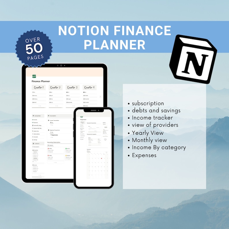 Notion Template Personal Finance Tracker Budget Tracker Income Expense Tracker Business Notion ...