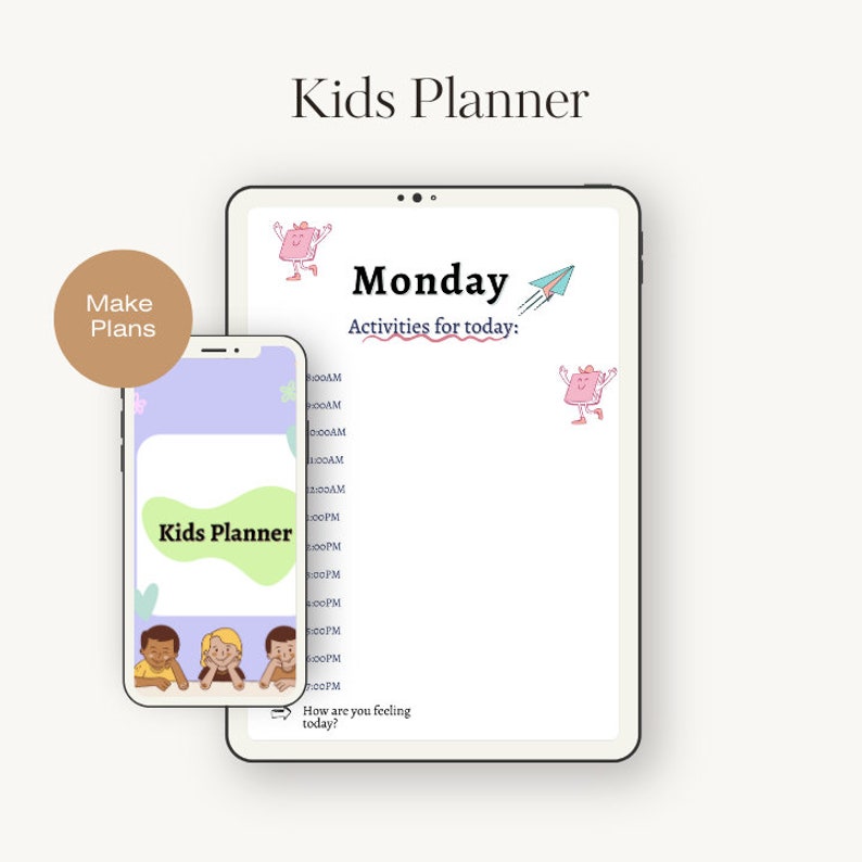 Kids Printable Planner, Kids Weekly Planner, Childrens Activity ...