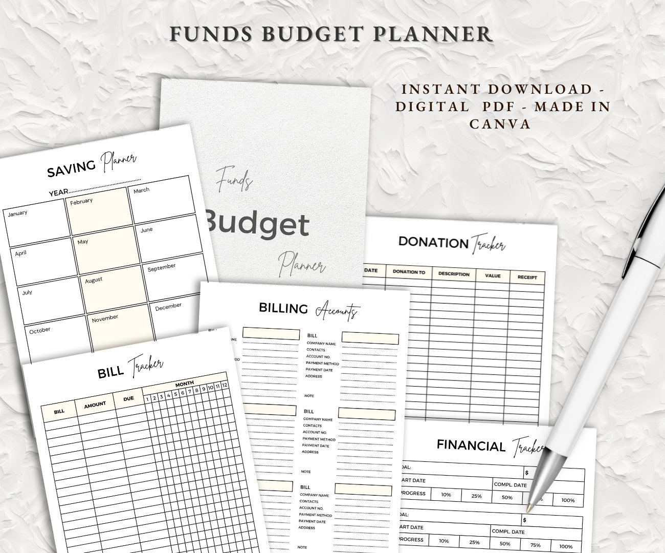 Digital Budget Planner, Portrait Budget Planner, Finance Tracker ...