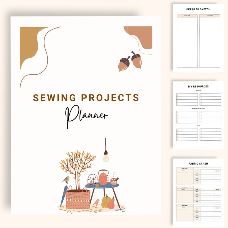 Editable Sewing Project Planner, Printable Sewing Project Planner ...