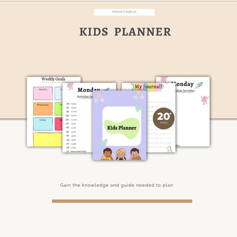 Kids Printable Planner, Kids Weekly Planner, Childrens Activity ...