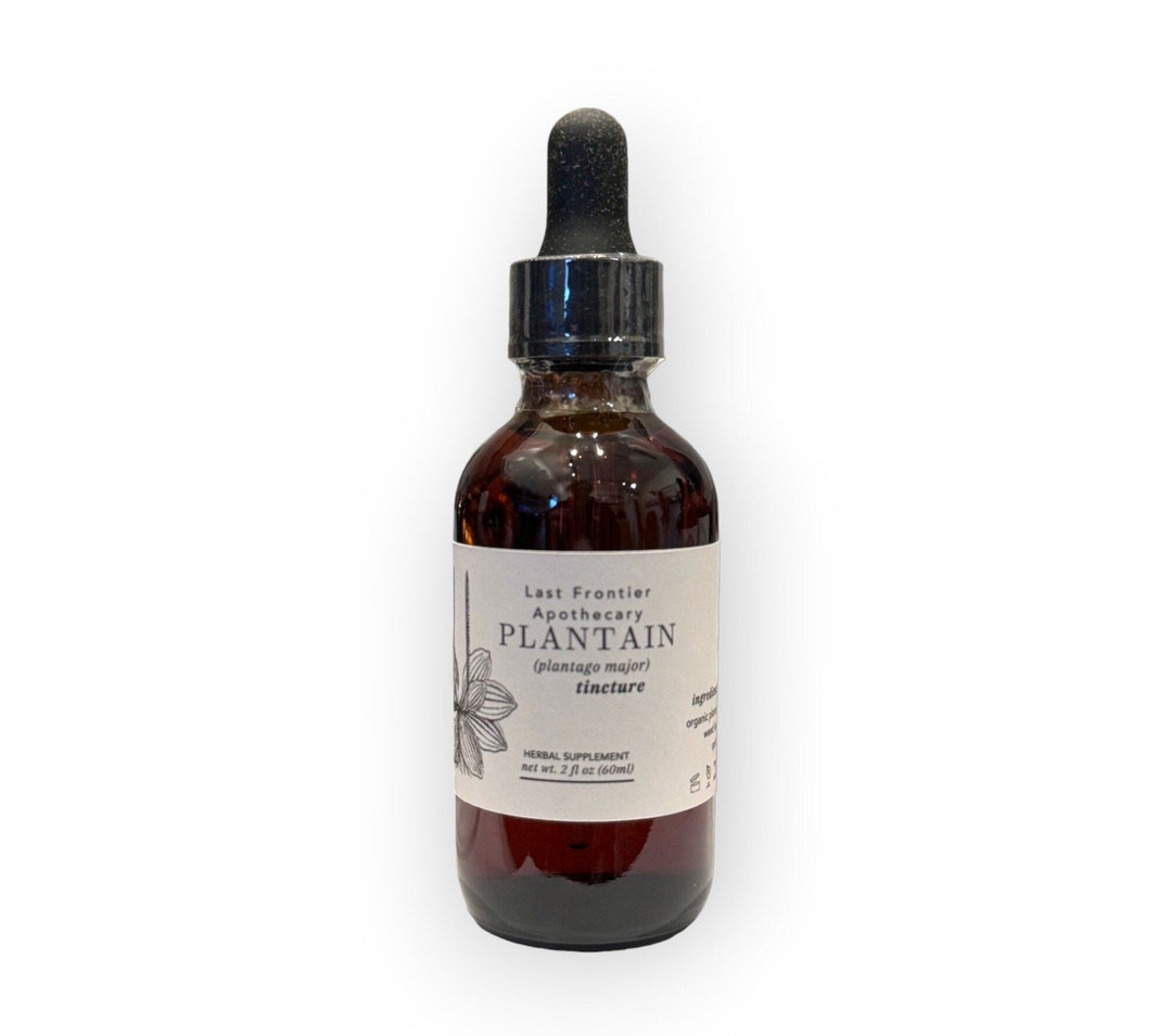 ALASKAN Wild Broadleaf Plantain Tincture, 2 Ounce, Herbal Tincture ...