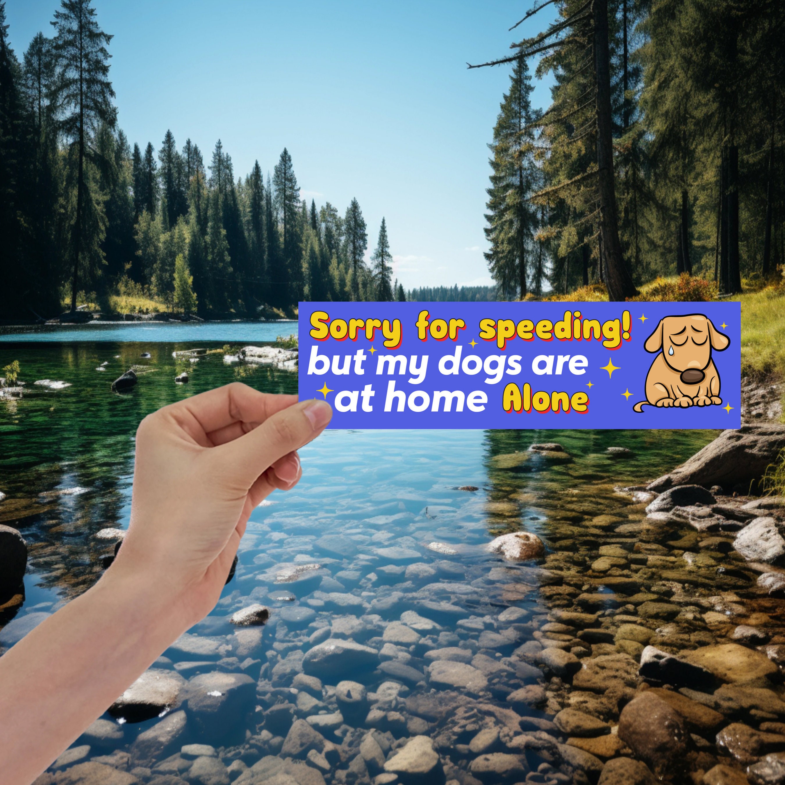 Funny Car Decal, Sad Dog Sticker, Unhinged Stickers, Decor for Vehicle ...