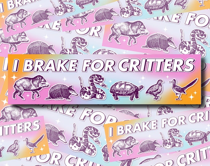 Back off I Brake for Wildlife Australian Kangaroos Vinyl Car Bumper ...