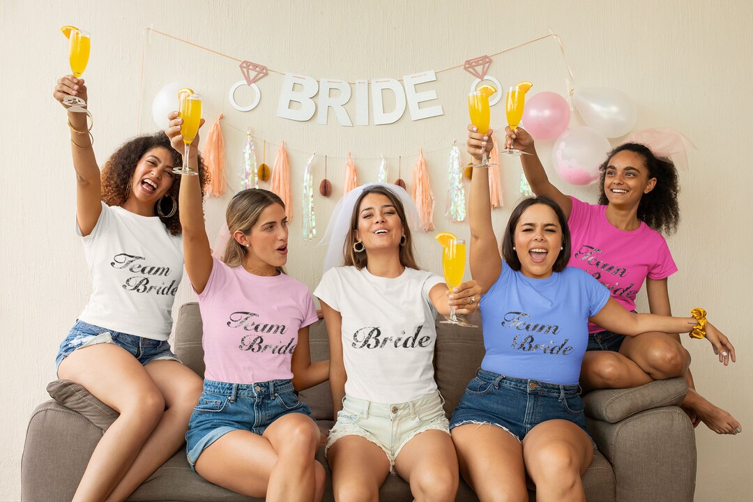 Team Bride Shirt, Bride Squad, Bridesmaids, Bachelorette Party Shirts ...