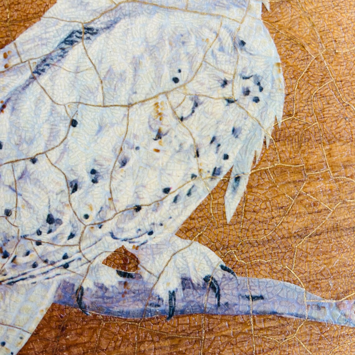 Round Wooden Owl Plaques Wall Decor Handmade Crackle Art 8 - Etsy