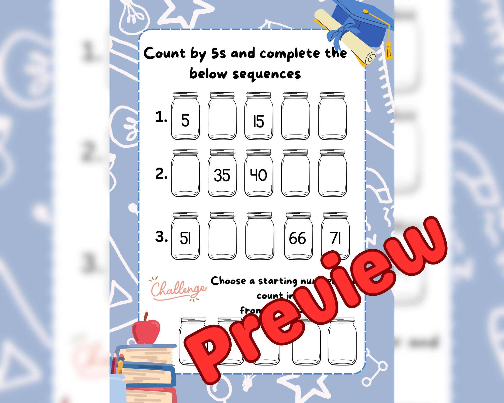 Counting Worksheets for Kids Bundle of 10 Fun Maths - Etsy