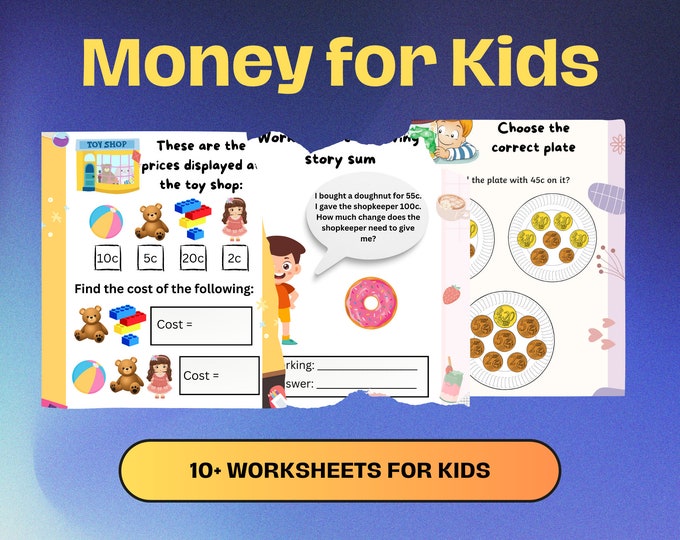 10 Printable Count and Add Money Worksheets Counting Money Addition ...