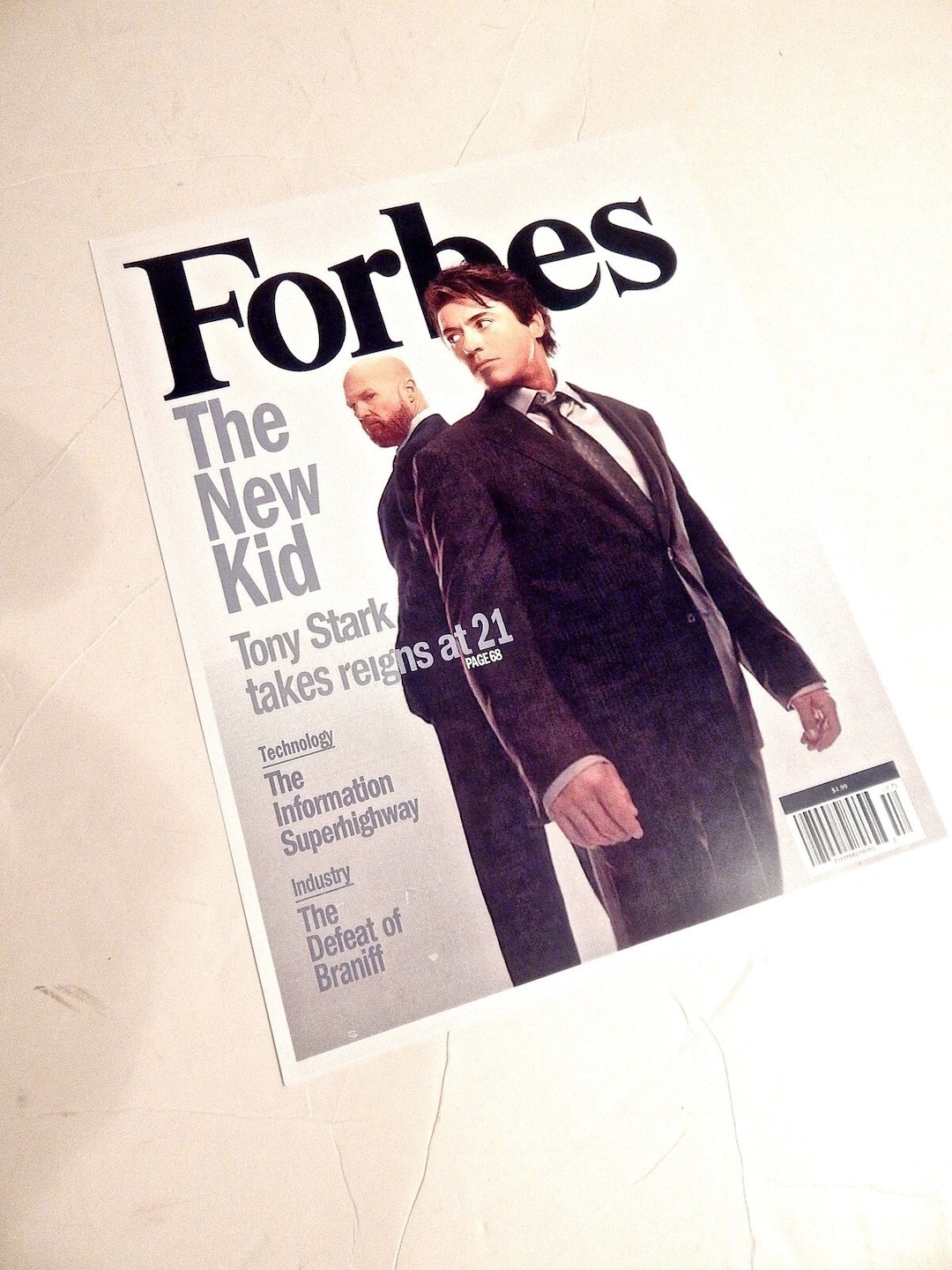 Iron Man Forbes Magazine Cover the New Kid Seen in Movie Tony Stark 1/1 ...