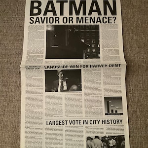 Batman Begins Gotham Times Newspaper Full Sized Opens up Screen ...