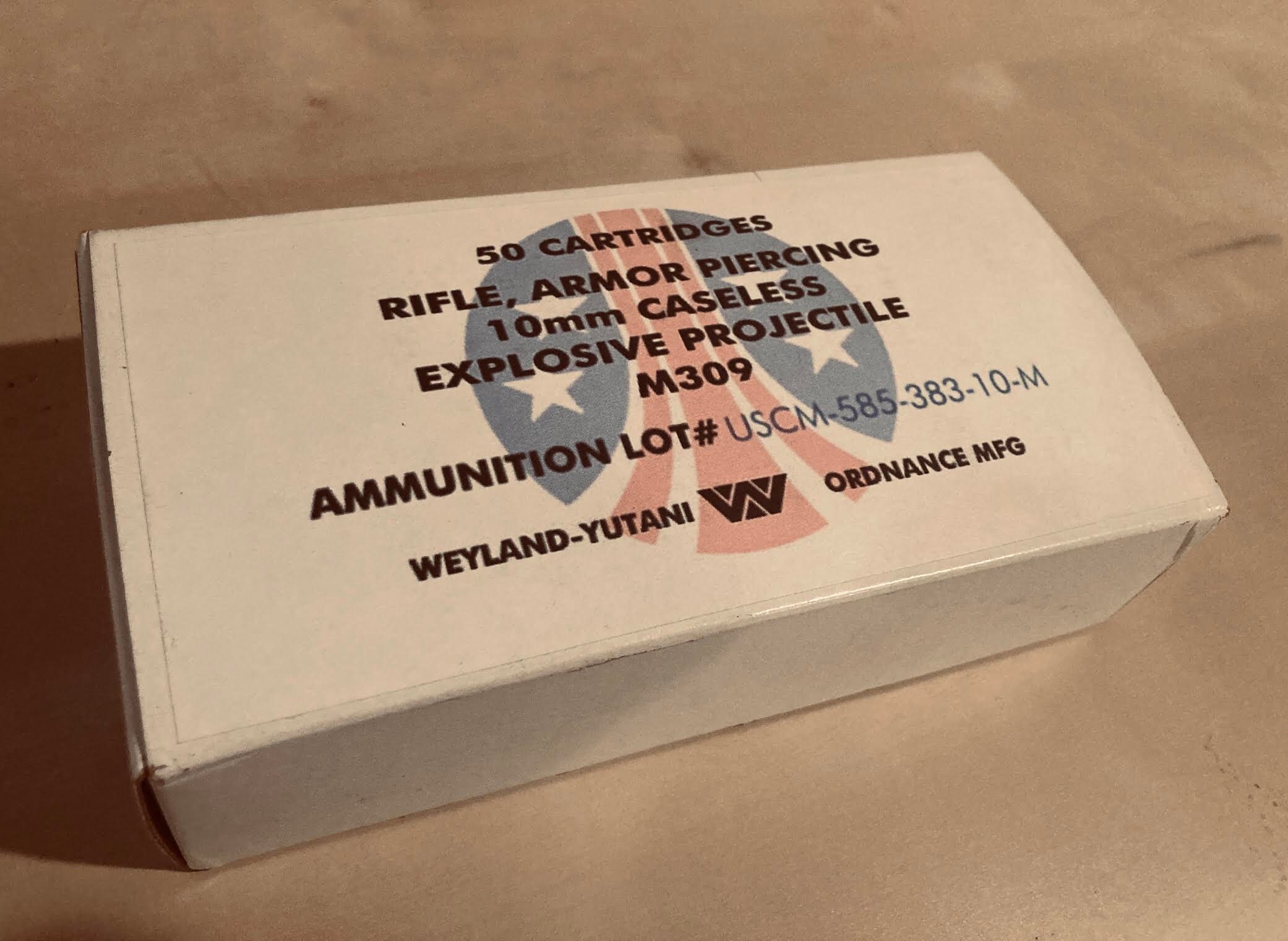 Aliens Pulse Rifle Ammo and Box 1/1 Custom Made Movie Prop Replica ...