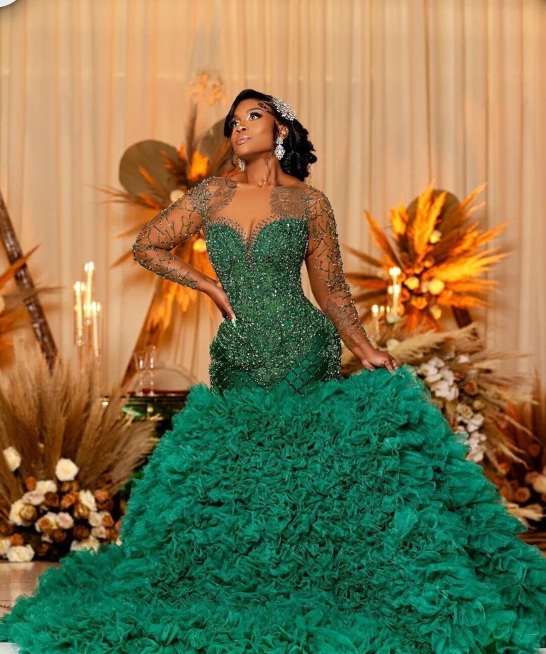 African Banquet Dress, Couples African Outfits, African Brides Mermaid ...